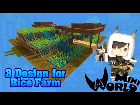 3 Design For Rice Farm (Mini World: Block Art) - YouTube