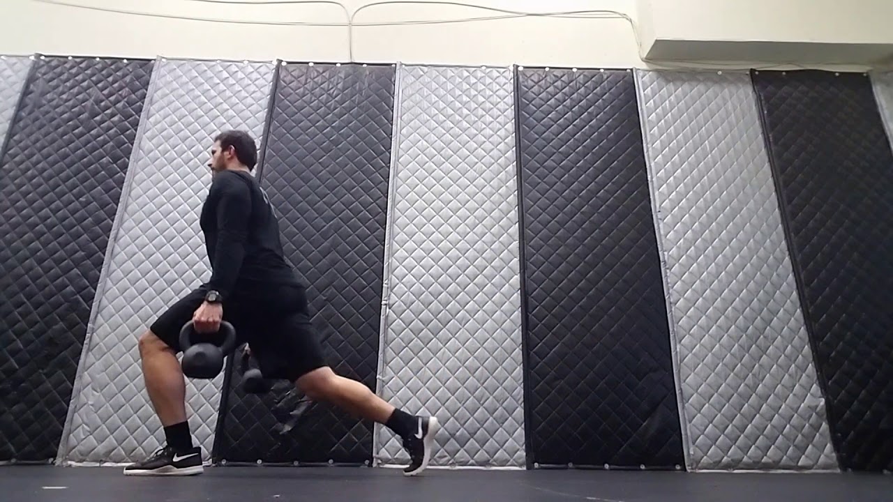 Kb walking lunges - YouTube