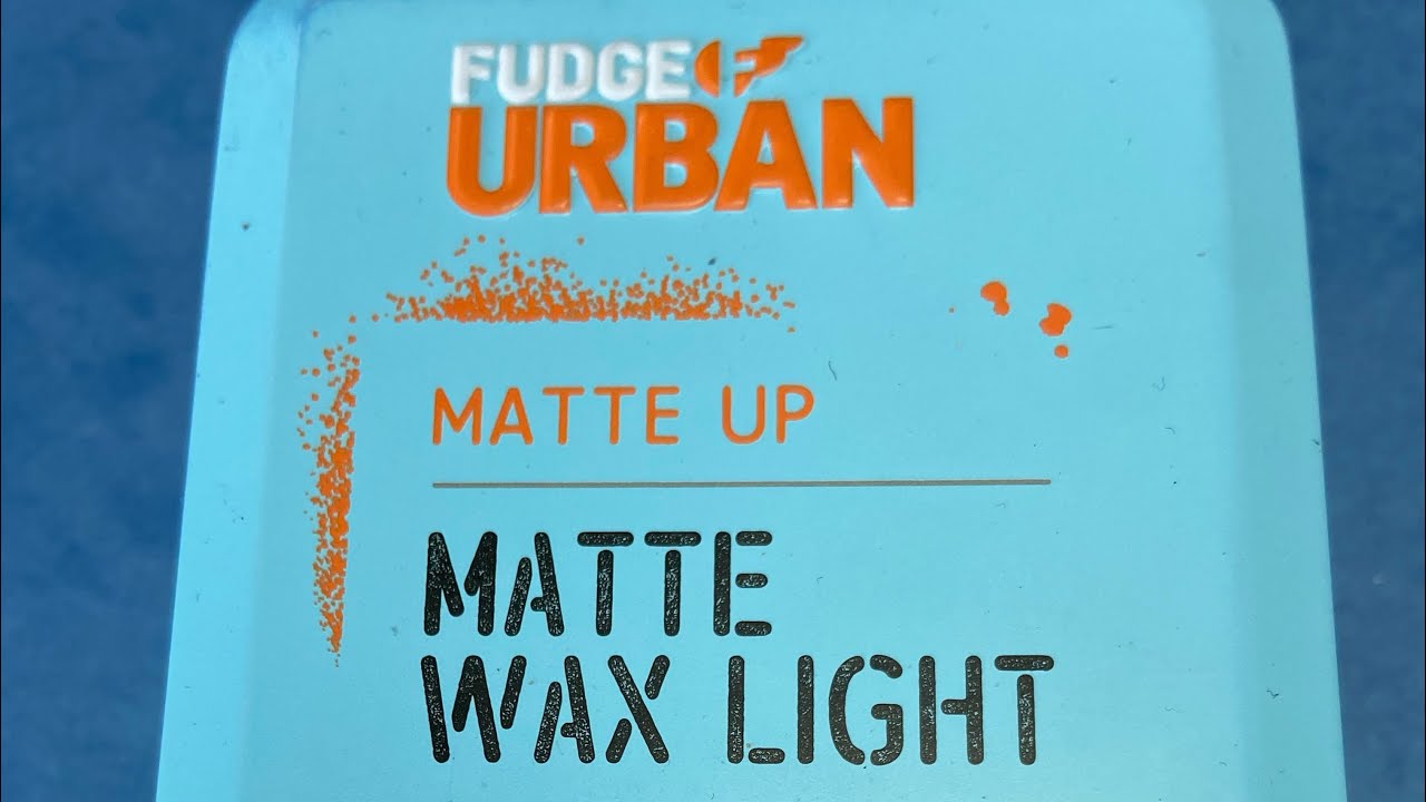 Fudge Urban Matte Wax Light review - YouTube