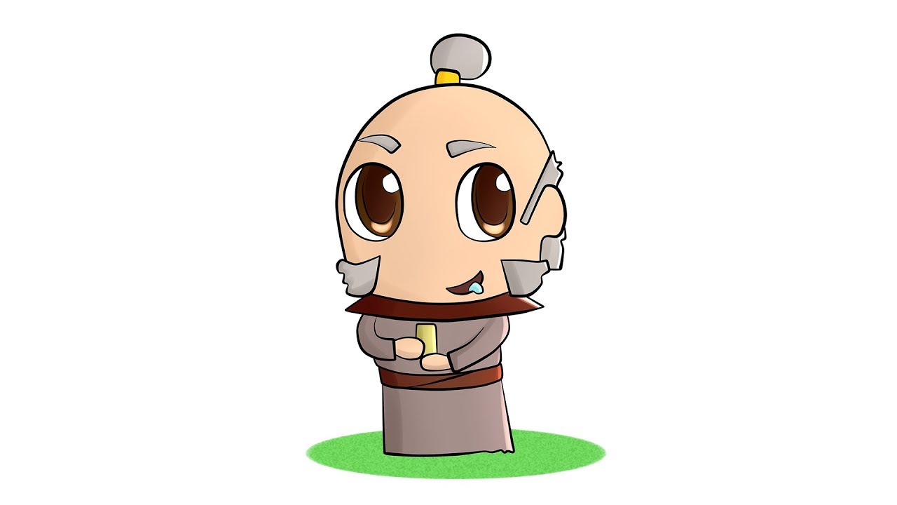 Cómo dibujar a Iroh Chibi (Avatar: La leyenda de Aang) - YouTube