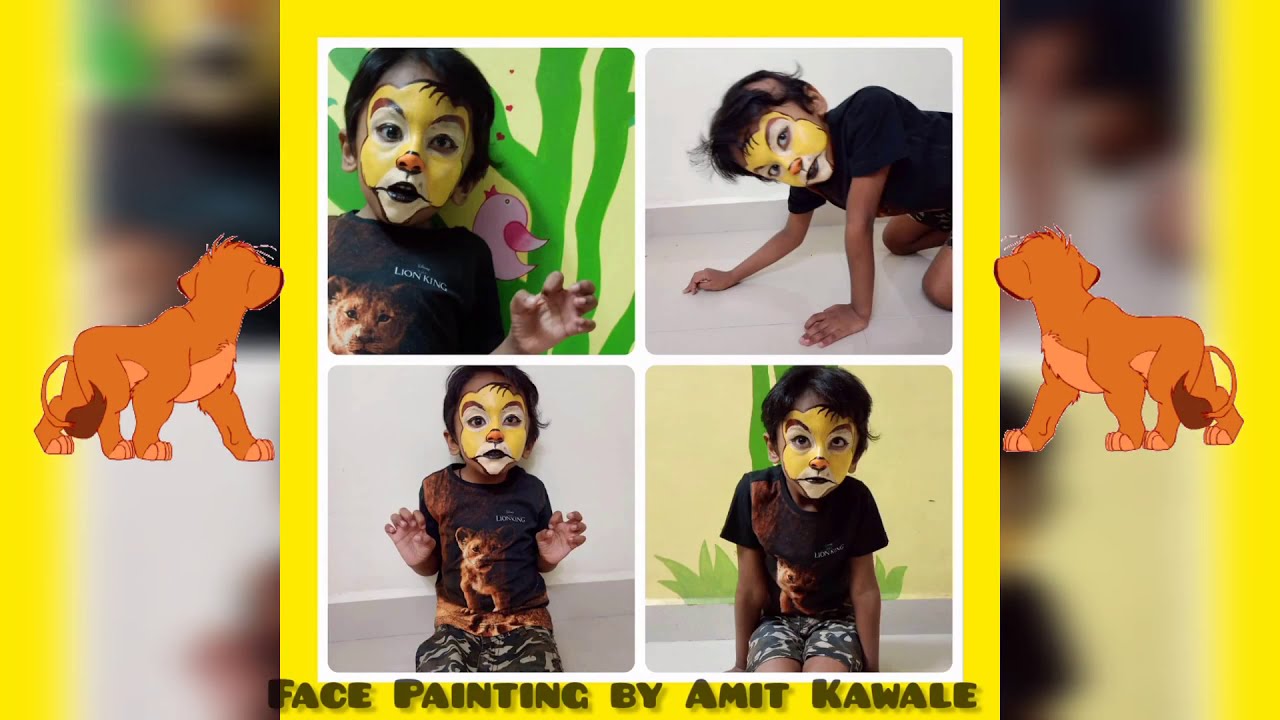 Baby Lion (Simba) Face Painting - YouTube