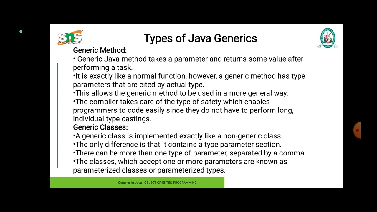 Object Oriented Programming - Generic Collection - YouTube