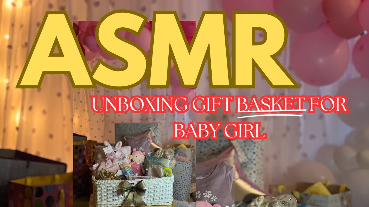 ASMR unboxing Gift Basket | DIY Gift Basket |Gift ideas for Baby Girl ...