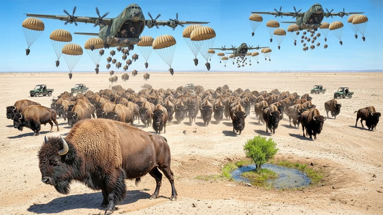 Texas Released Thousands Of Bison Into A Scorching Desert — What NASA ...