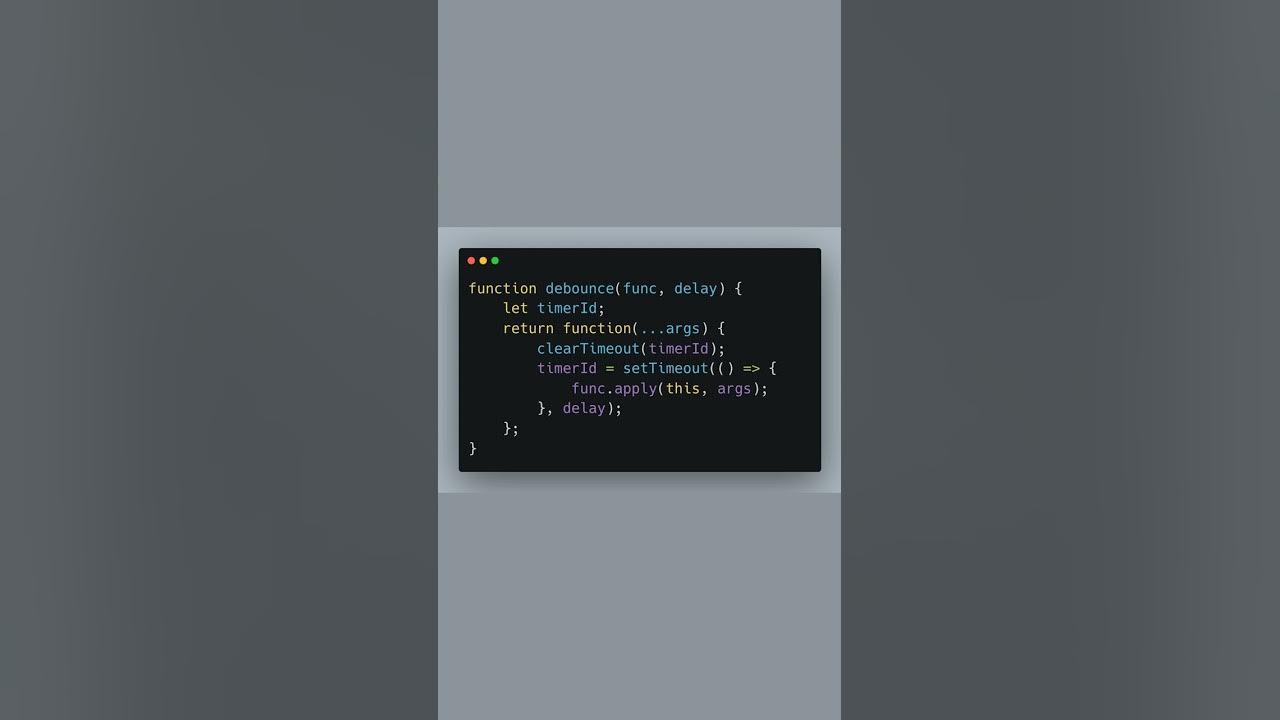 Master Debounce in JS to Optimize Apps #JavaScript - YouTube