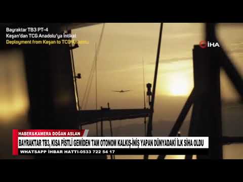 BAYRAKTAR TB3, KISA PİSTLİ GEMİDEN TAM OTONOM KALKIŞ İNİŞ YAPAN DÜNYADAKİ İLK SİHA OLDU