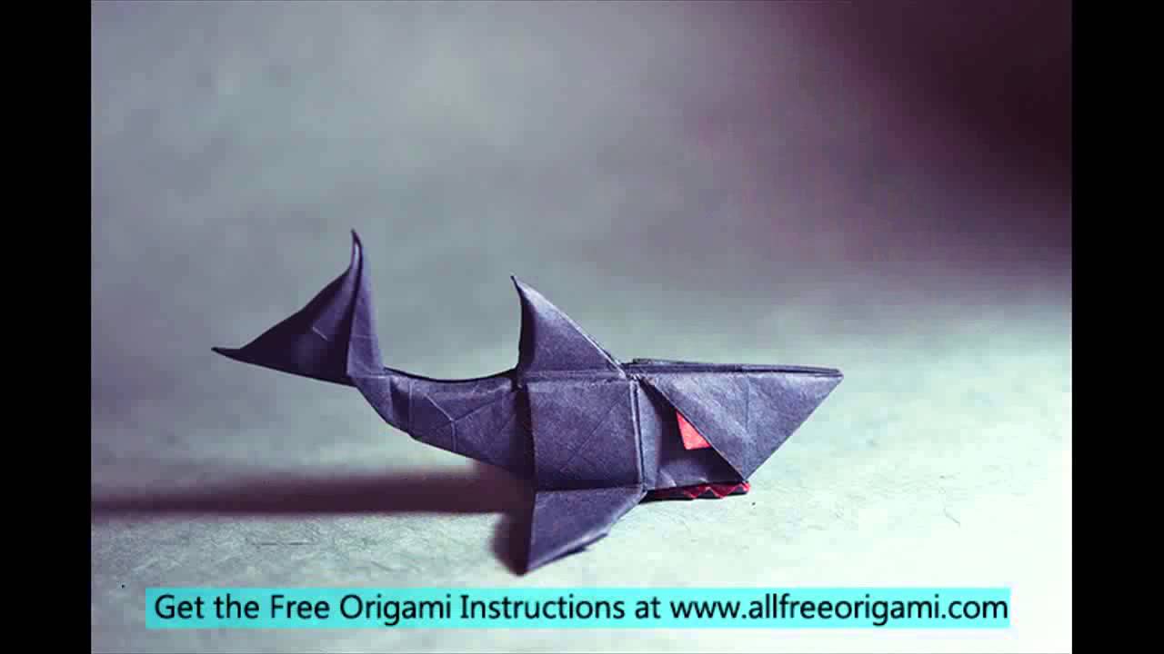 origami shark hard - YouTube