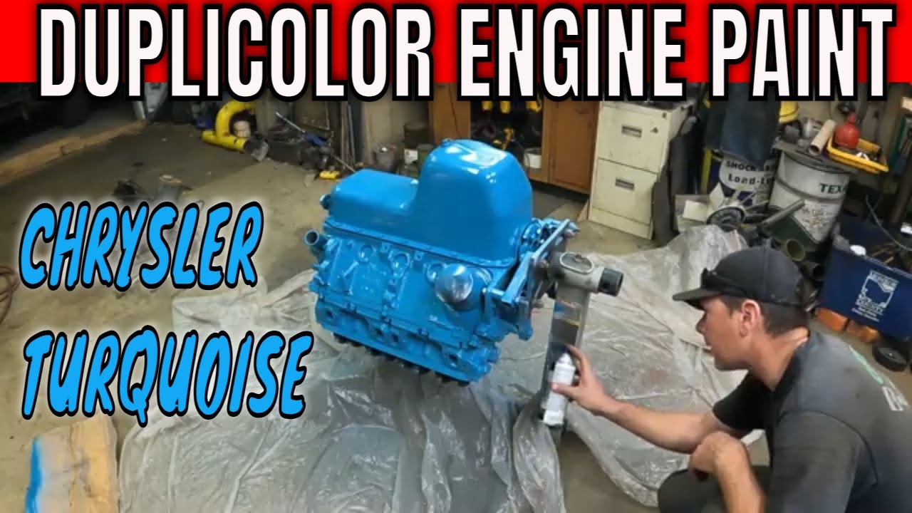 Engine Paint: Duplicolor Chrysler Turqoise Dodge W200 - YouTube