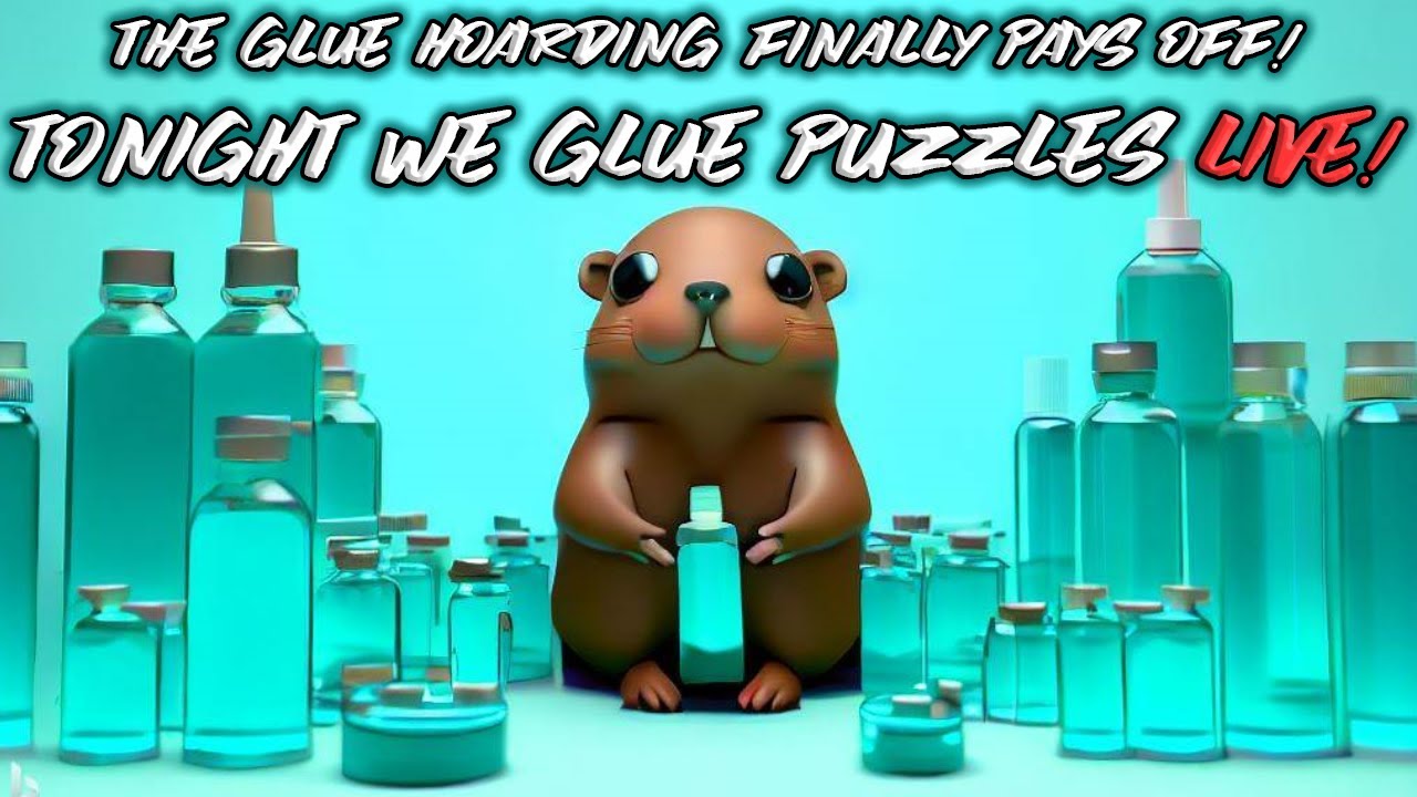 Lets get all glued up together! ...I mean...let's glue puzzles together ...