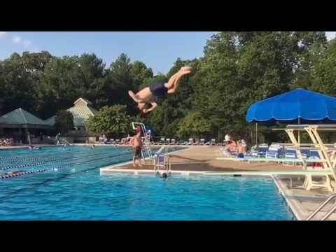 Kid On Black Swim Trunks Fail Dive | Collab Clips