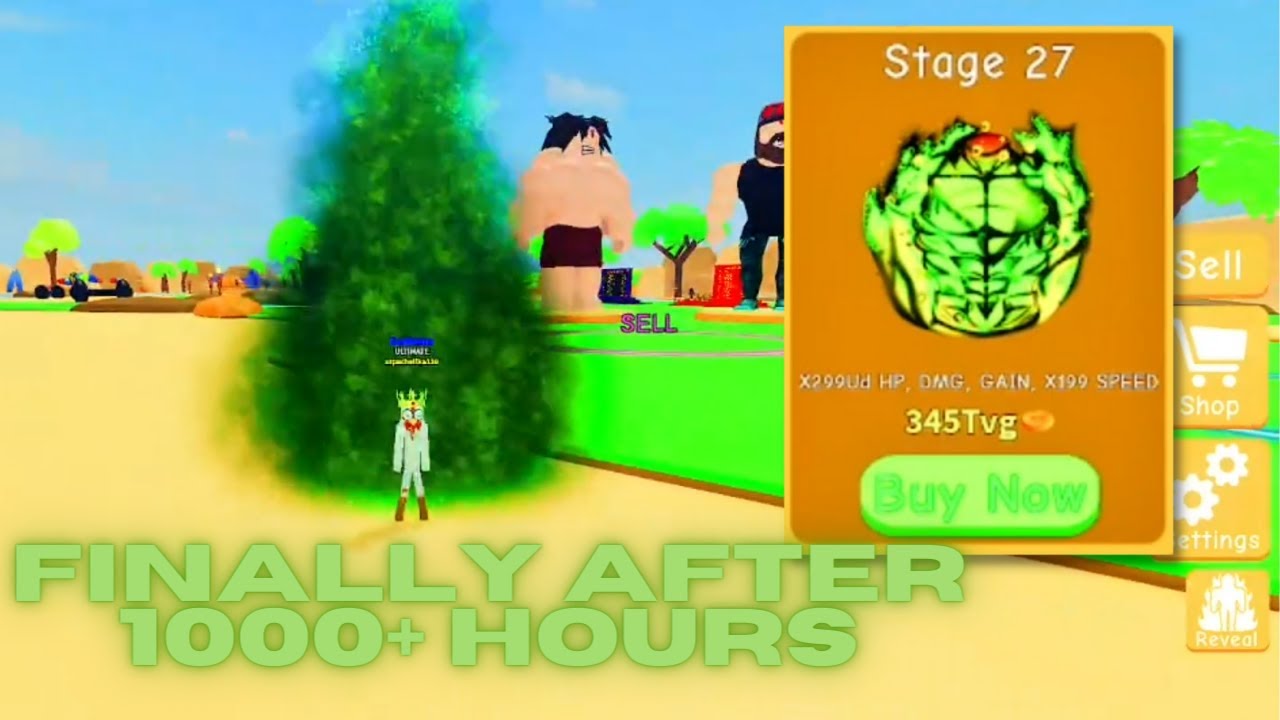 I finally bought stage 27 after 1k+ hours in roblox lifting simualtor ...