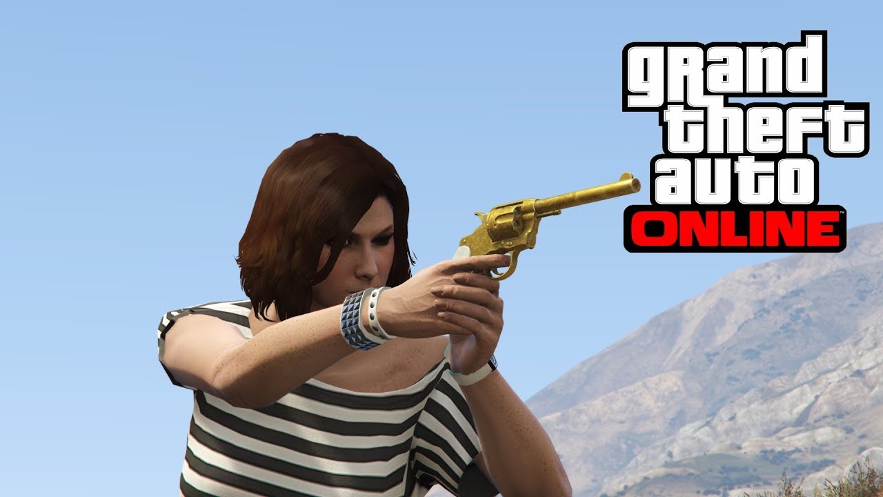 GTA Online Double Action Revolver 50 NPC Headshots Rewards - YouTube