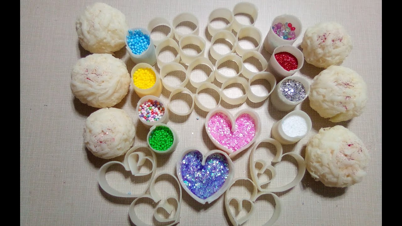 Soap balls, hearts N glitter poppers #asmr #asmrsounds #oddlysatisfying ...