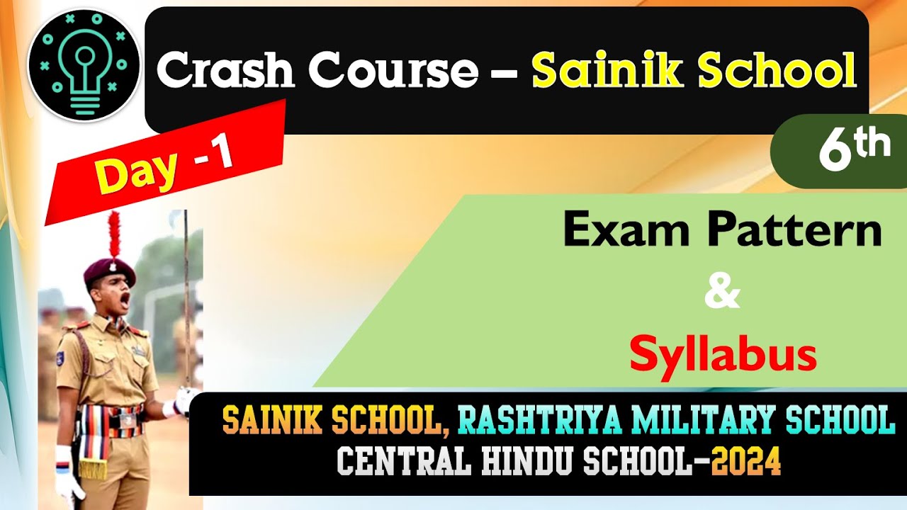 DAY 1 Exam Pattern & Syllabus Sainik School 6th - YouTube