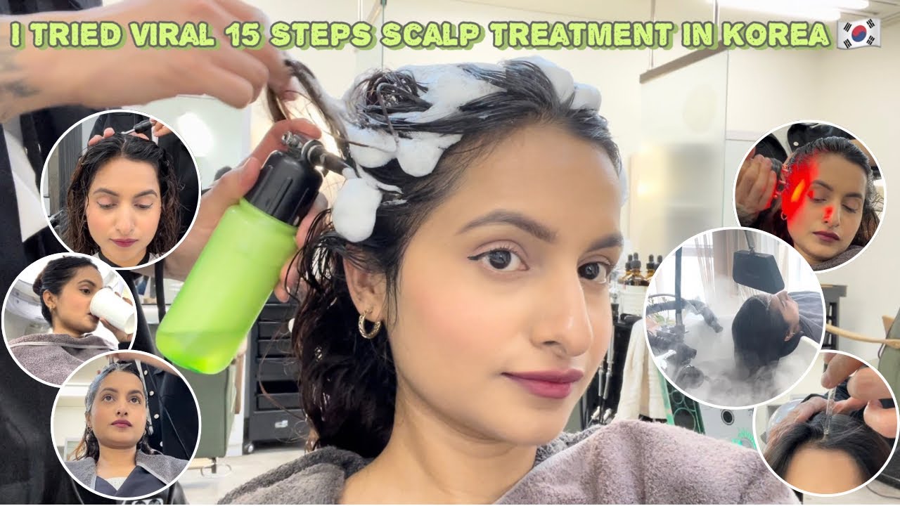 I tried Viral 15 Steps Scalp Treatment in Korea| ASMR | Worth the hype ...