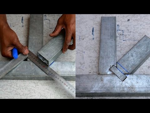 square tube jointing simple and easy idea | square tubes jointing - YouTube