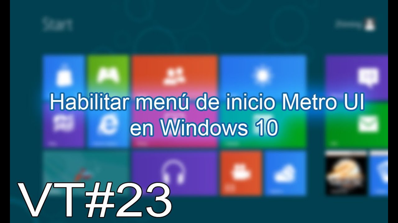 Habilitar Metro UI en Windows 10 - YouTube