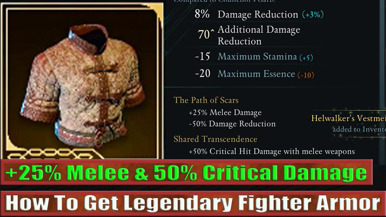 Avowed: How To Get Legendary Fighter Armor +25% Melee & 50% Melee ...