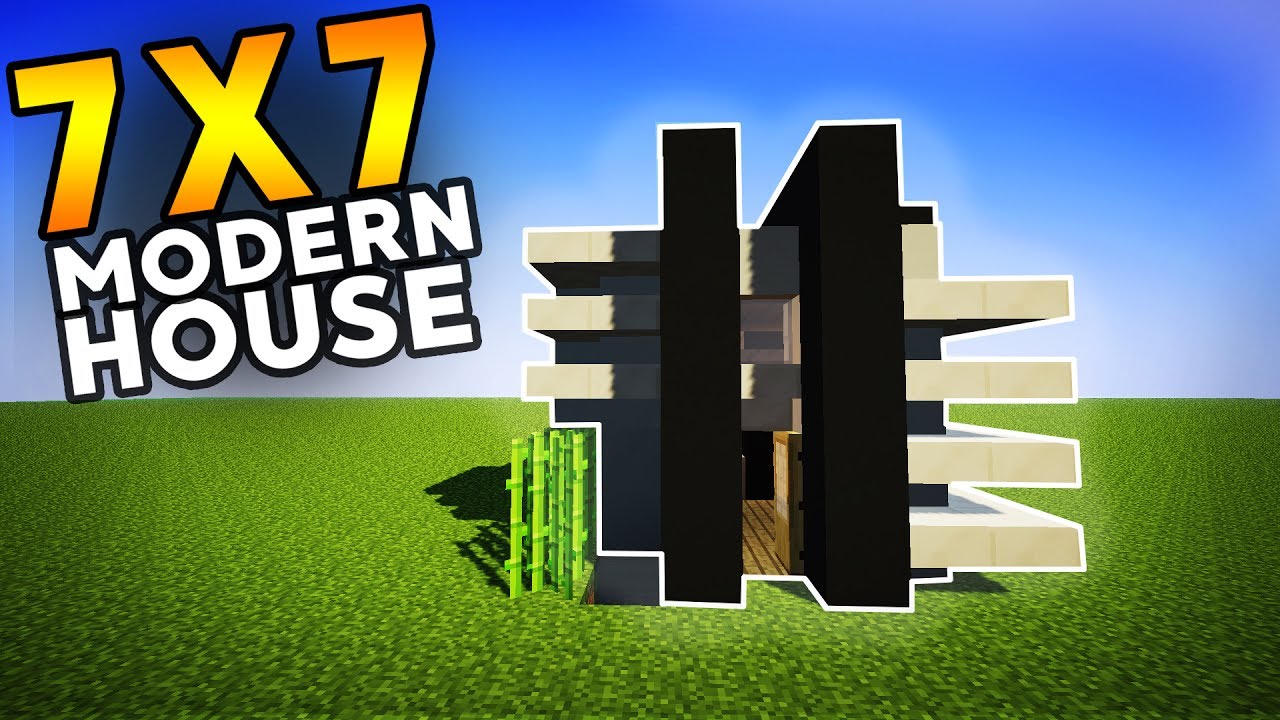 Minecraft Let's Build - 7x7 Modern House - YouTube
