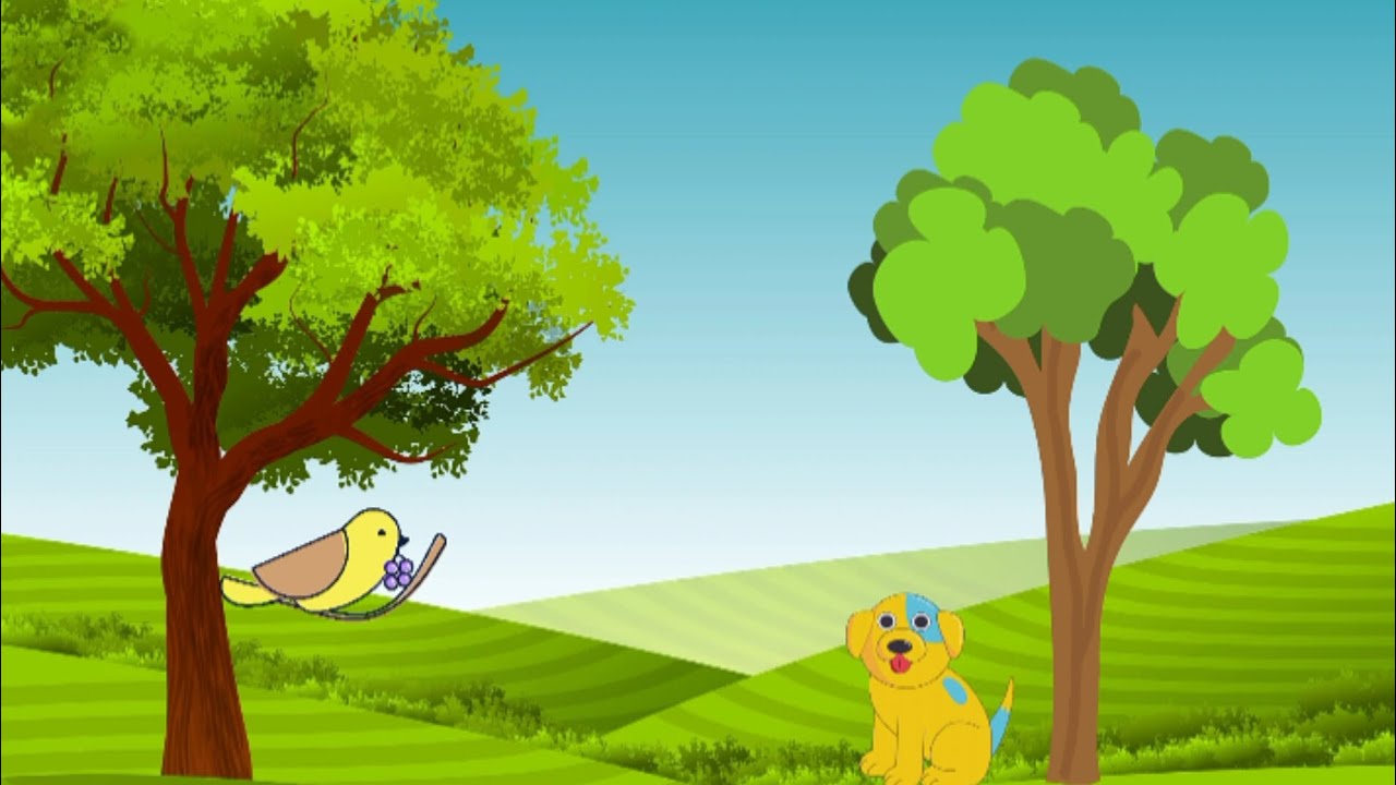 Dogs telling bird the kids story | Dog and Bird| Cartoon World - YouTube