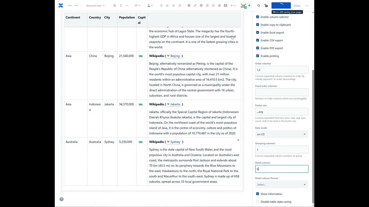 Data Tables for Confluence - Filter, paging, grouping and sorting support for Confluence tables ...