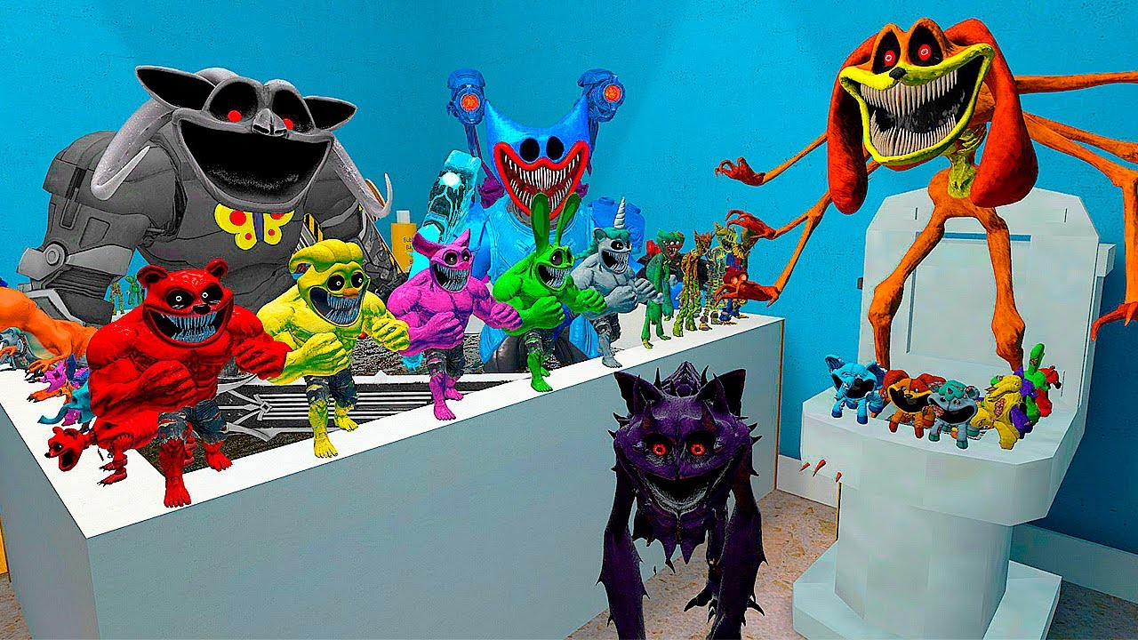 🚽 TOILET SNIDEY SPIDEY ROWDY TREX DEMON DOGDAY CATNAP POPPY PLAYTIME 3 ...