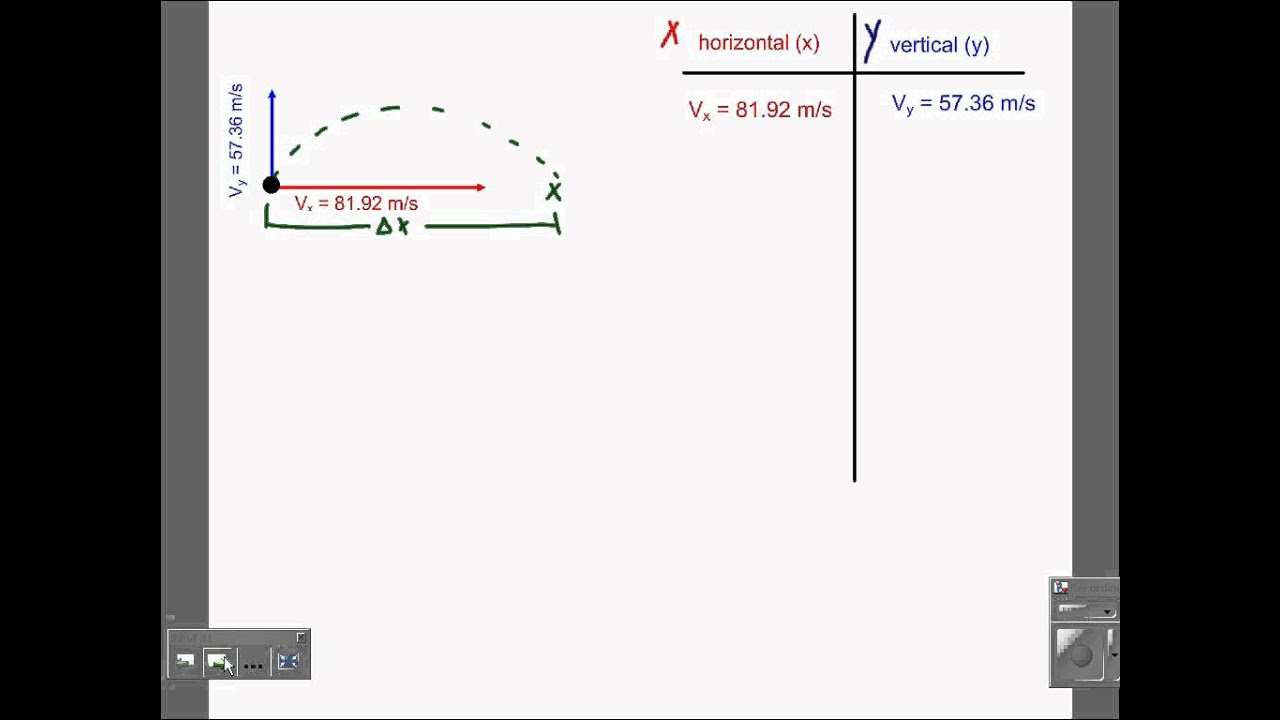 Two Dimensional Motion Example Problem 4 - YouTube