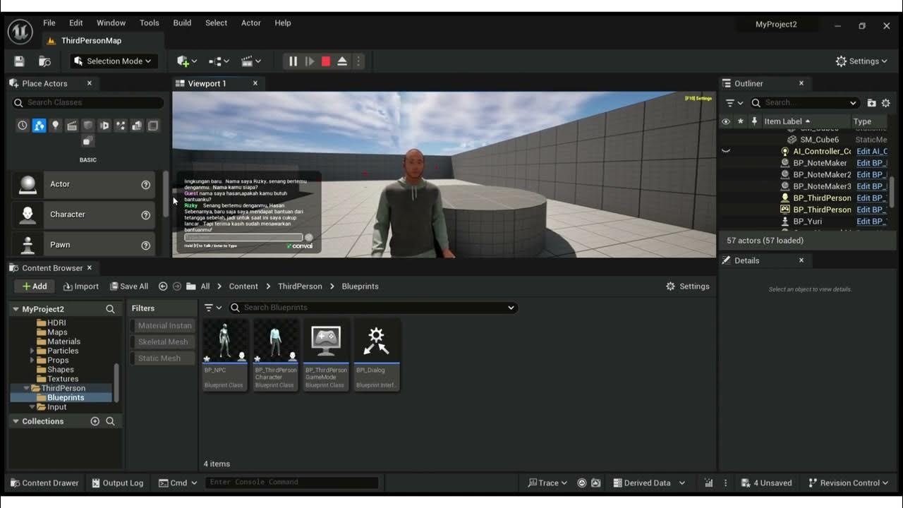 UNreal engine Dialog system game - YouTube