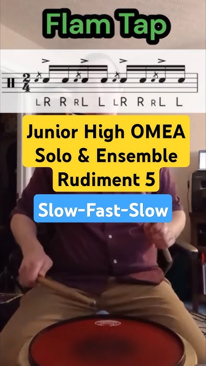 Flam Tap: OMEA MS S&E Rudiments #flamtaps #rudiments #percussion #drums #snare #shorts #band ...