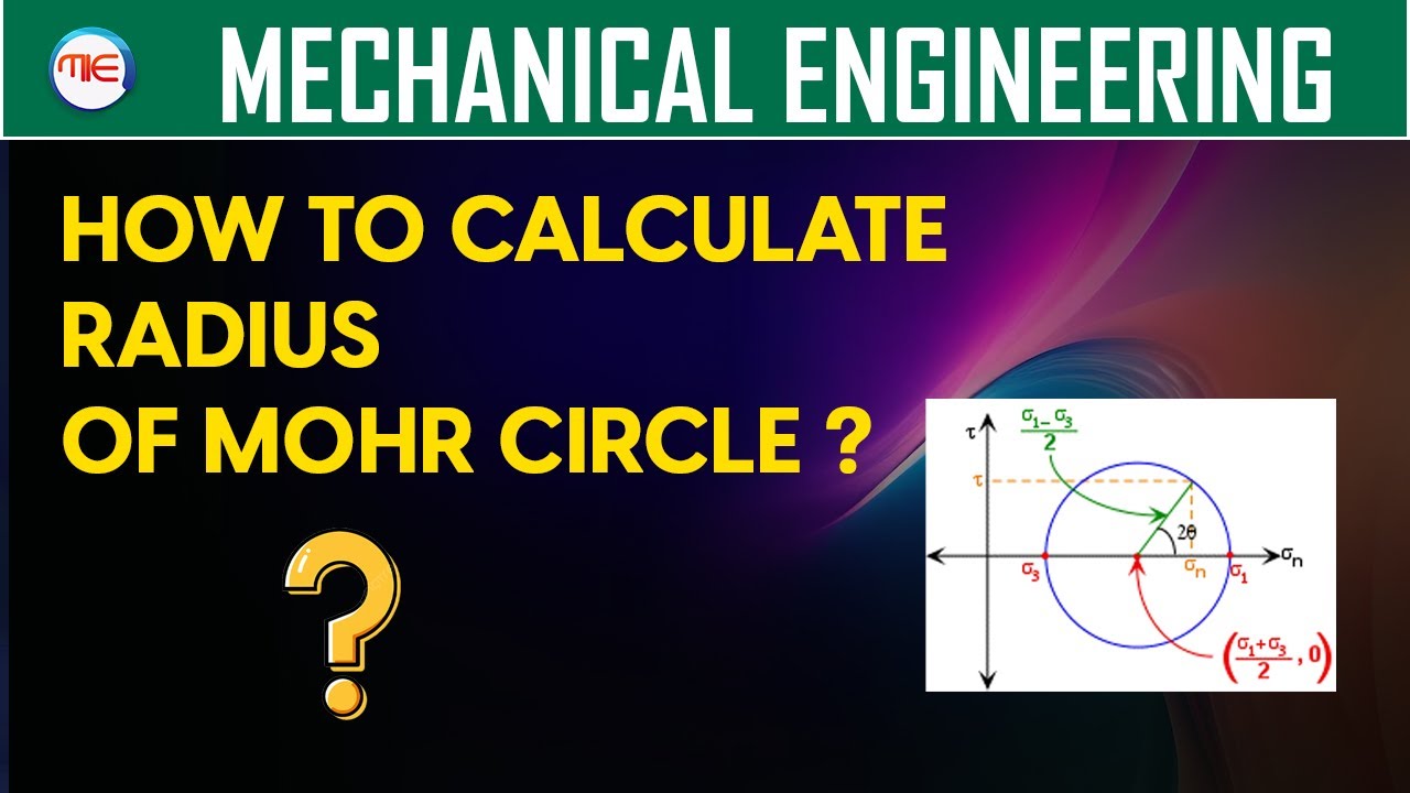 How to calculate radius of mohr circle - YouTube