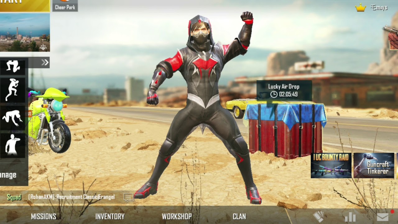 Pubg mobile Scarlet Crawler Set - YouTube