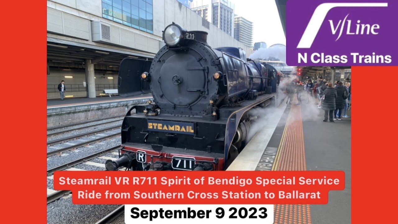 Steamrail VR R711 Spirit of Bendigo Special Service Ride from Southern ...