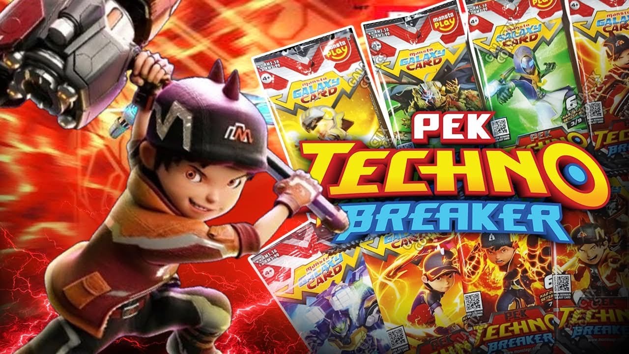 BoBoiBoy Gentar! Monsta Galaxy Card pek Techno Breaker - YouTube