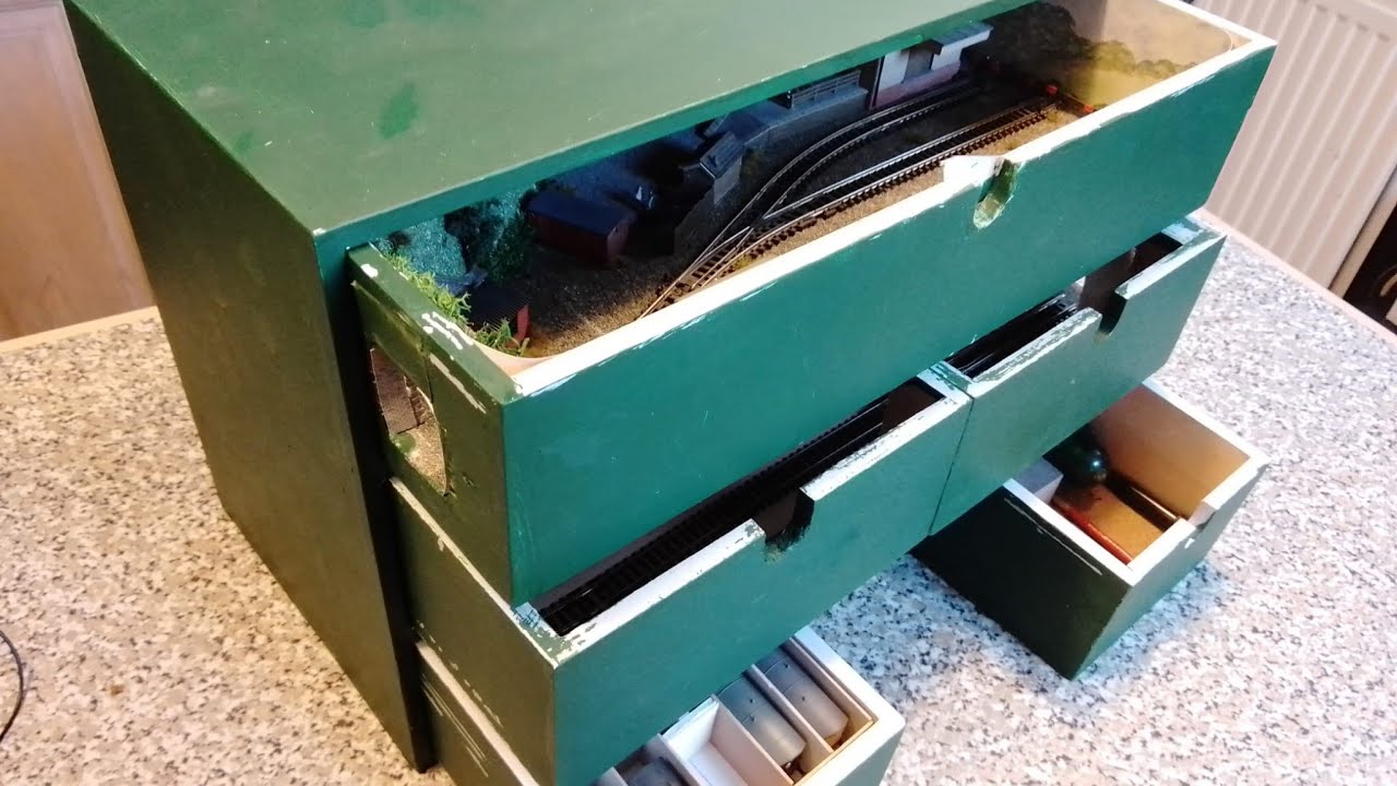 A Complete Model railway/railroad in a small box of drawers - YouTube