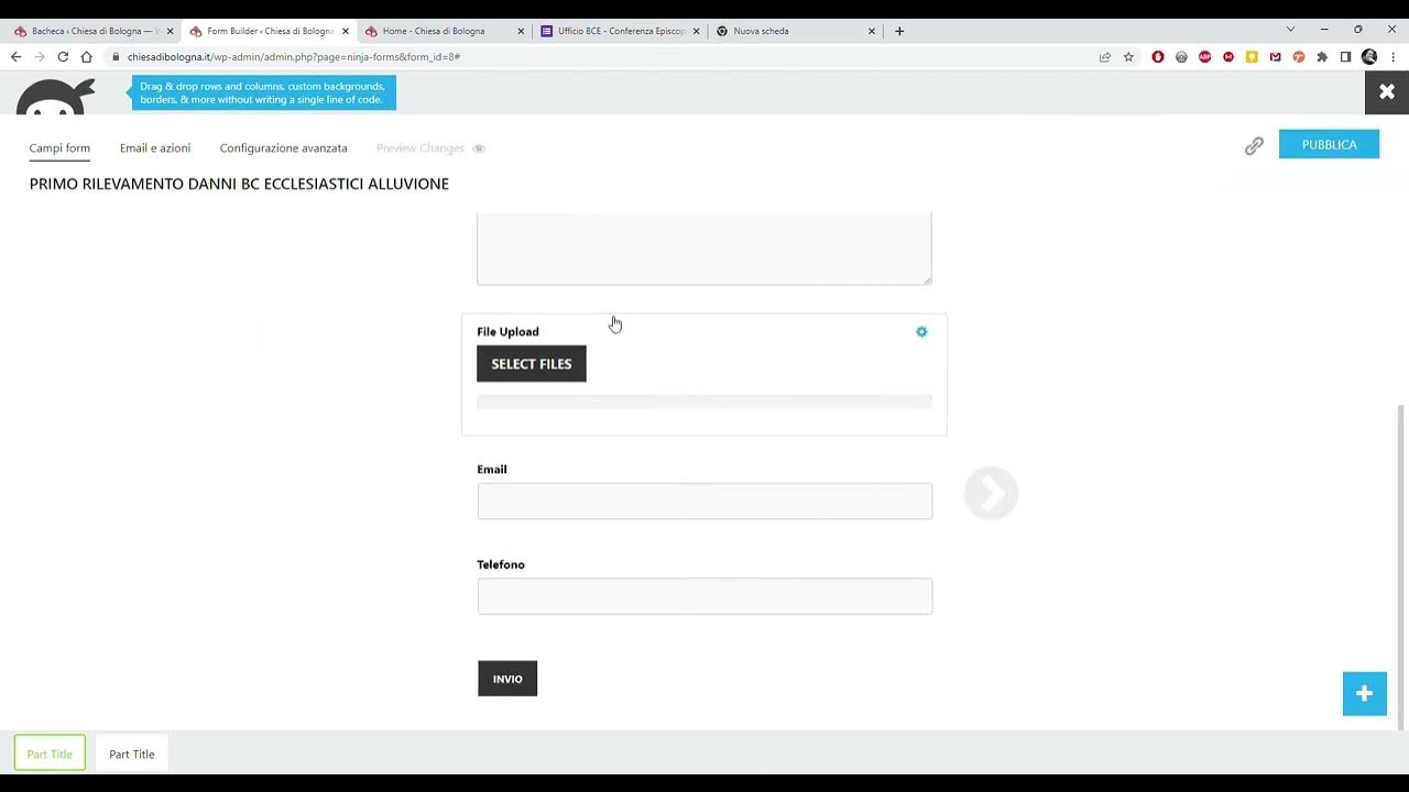 Tutorial su come creare un modulo di raccolta dati con Ninja forms - YouTube