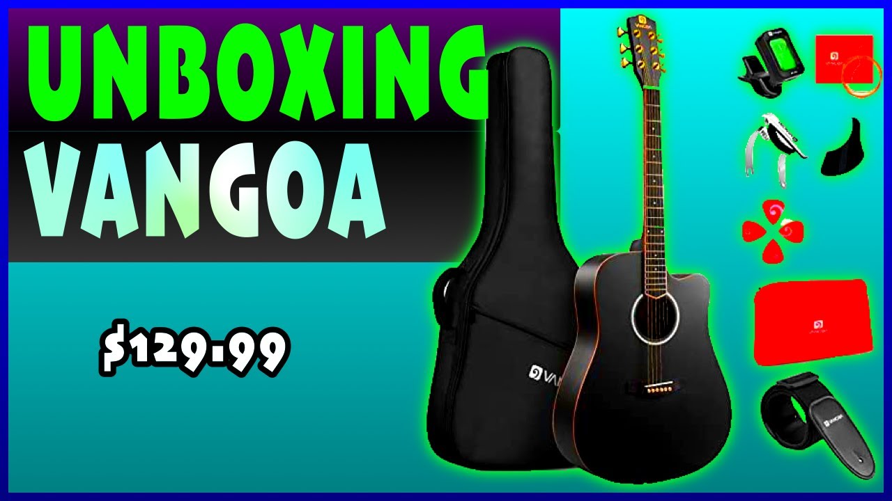 UNBOXING/Guitar Review VANGOA Acoustic / Electric - YouTube