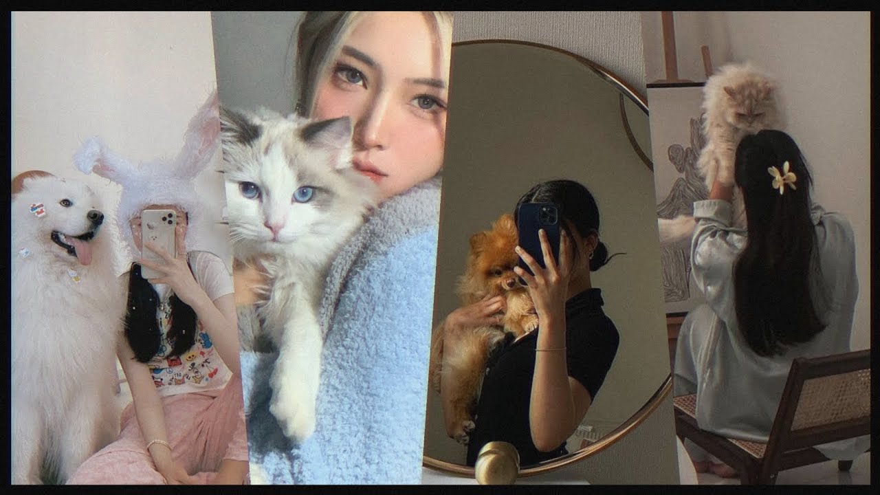 Poses With Cats And Dogs || Selfie With Your Pet ♡ - YouTube