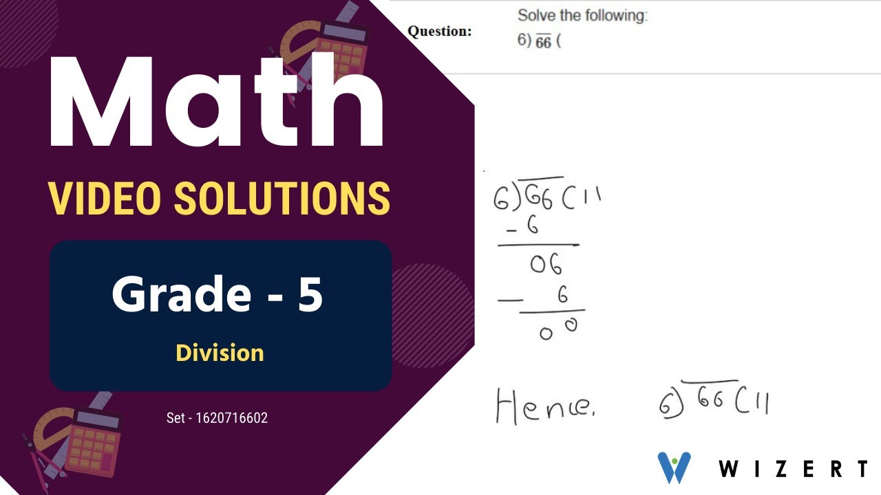 Math Division word problems for Grade 5 - Set 1620716602 - YouTube
