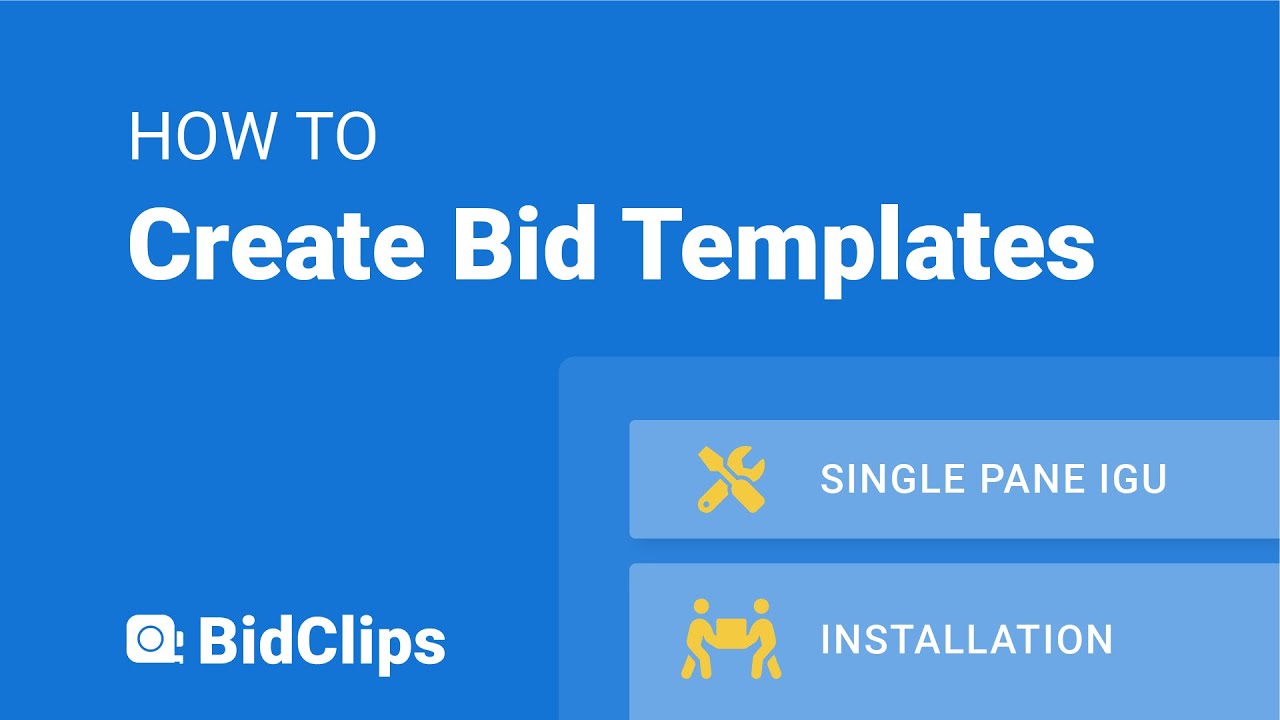 How to Create Bid Templates - BidClips 101 - YouTube
