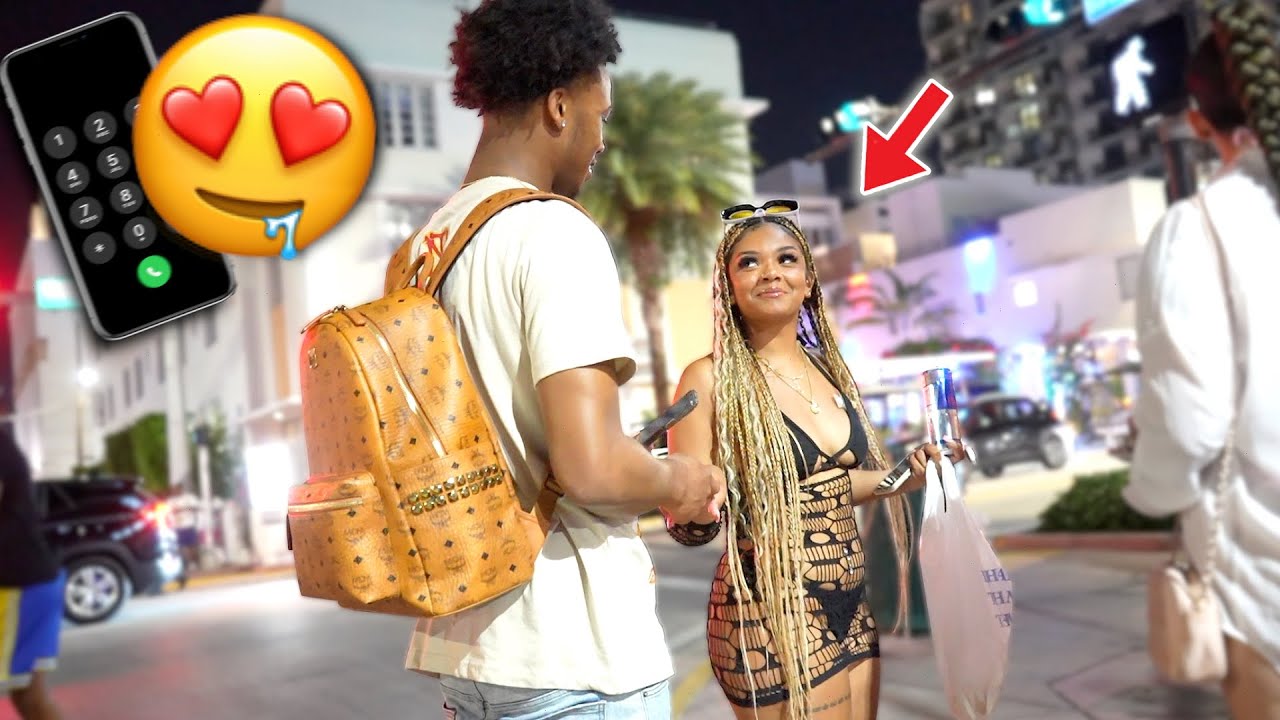 Using UNSPOKEN RIZZ To Get CUTE Girls NUMBERS In Miami... - YouTube