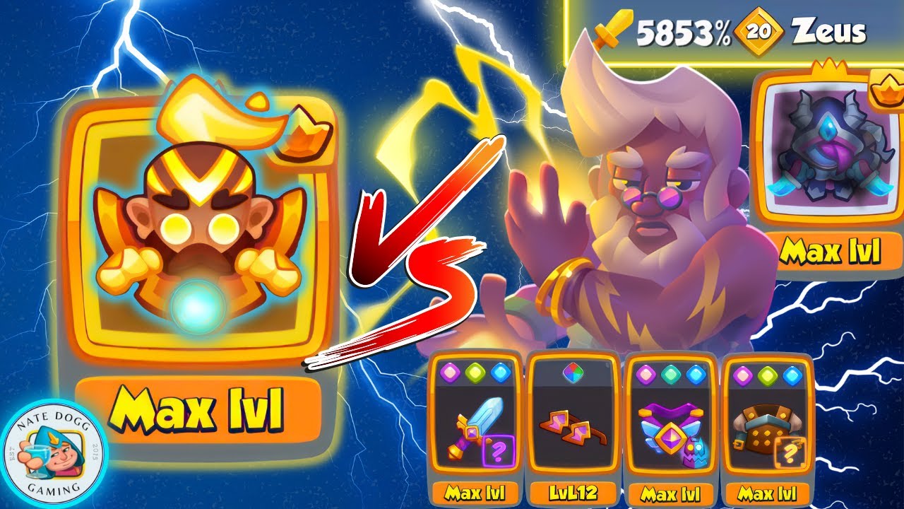 Max Zeus w/ DH vs Max Monk Mermaid Lvl 11?? | Rush Royale - YouTube