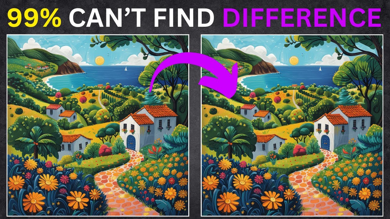 Find The Difference Puzzle Game: Summer Landscape [ Spot the Difference ...