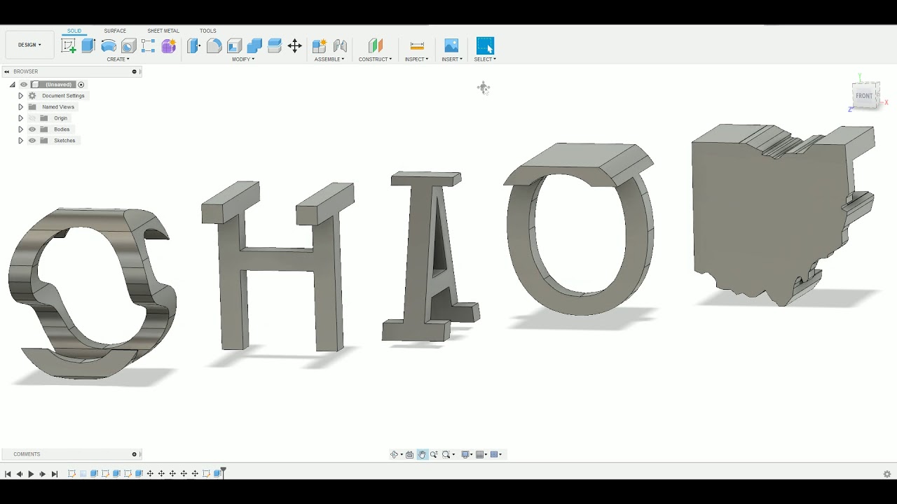 3D Printed Ambigram Tutorial : Super Simple, Dual Letter Illusion - YouTube