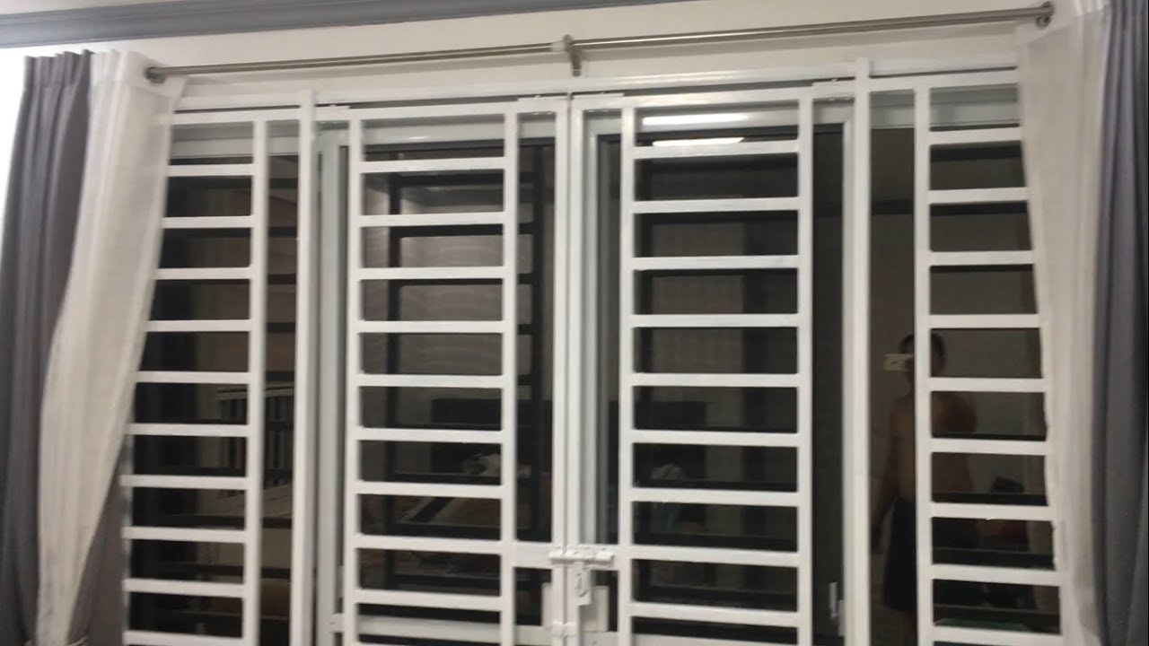 Sliding door grills making and installation DIY@Aldrien Tv-vlog - YouTube