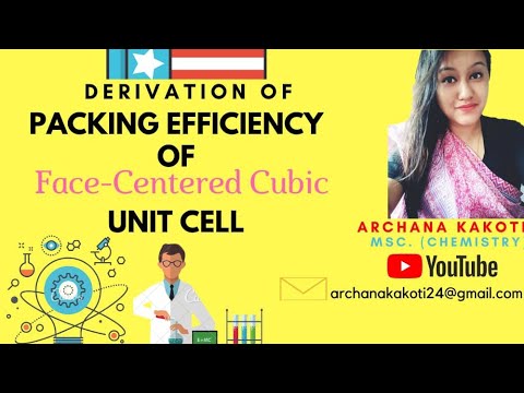 Packing Efficiency/Fraction Of || Face Centered Cubic Unit cell ...