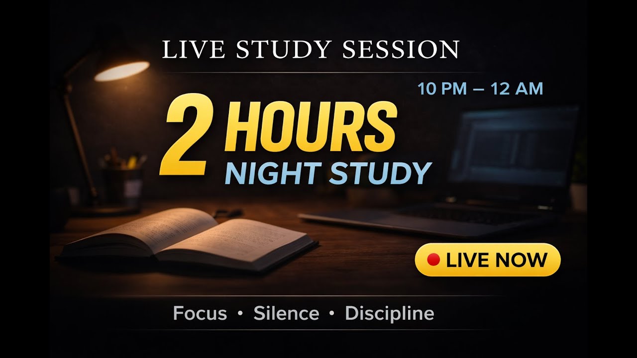 Live Study Session | Night Study | Focus Mode - YouTube