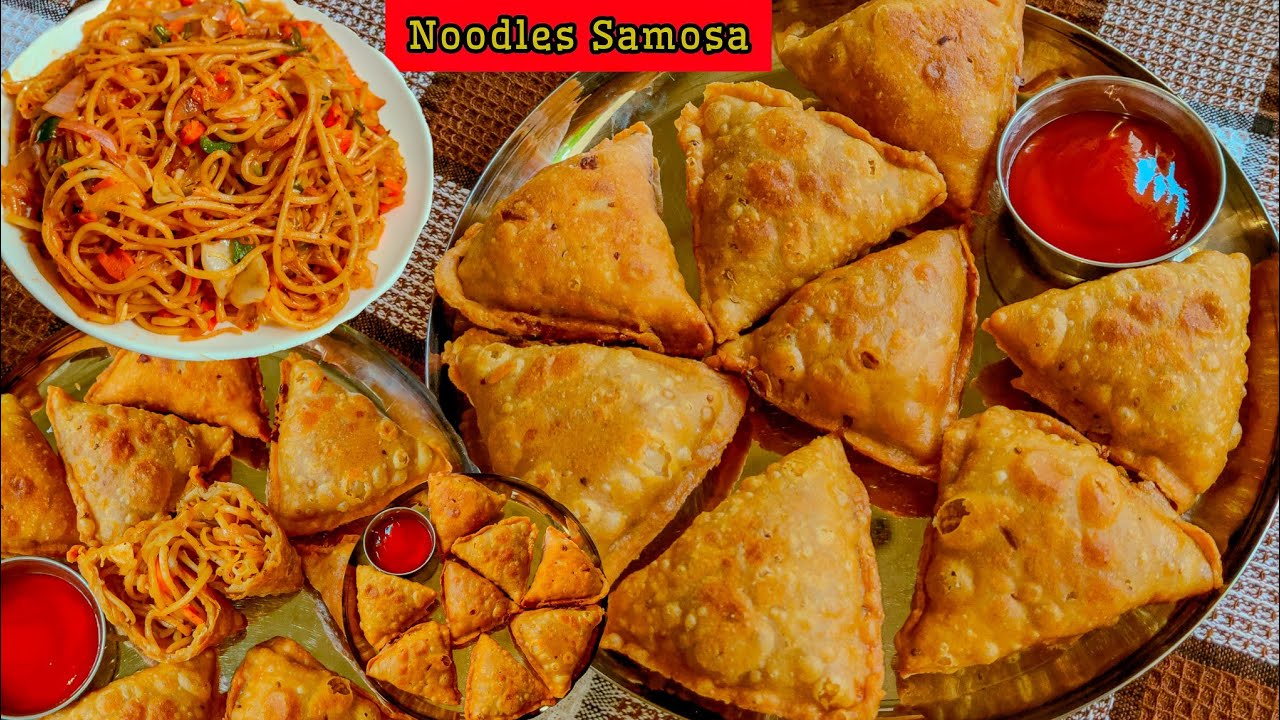 Evening Snacks Noodles Samosa Recipe | Chinese Samosa recipe |Wheat ...