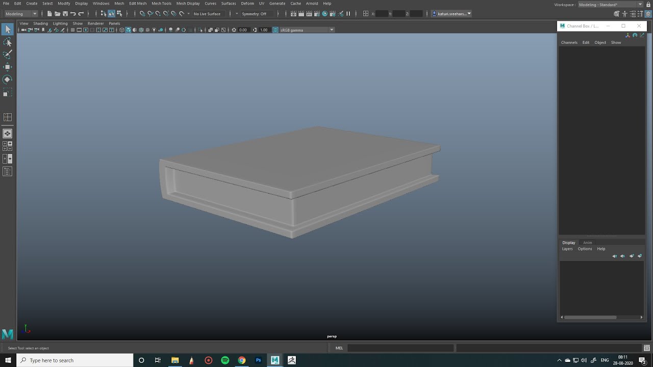 Modelling a 3D book in AutoDesk Maya - Tutorial for beginers. Part 1 ...
