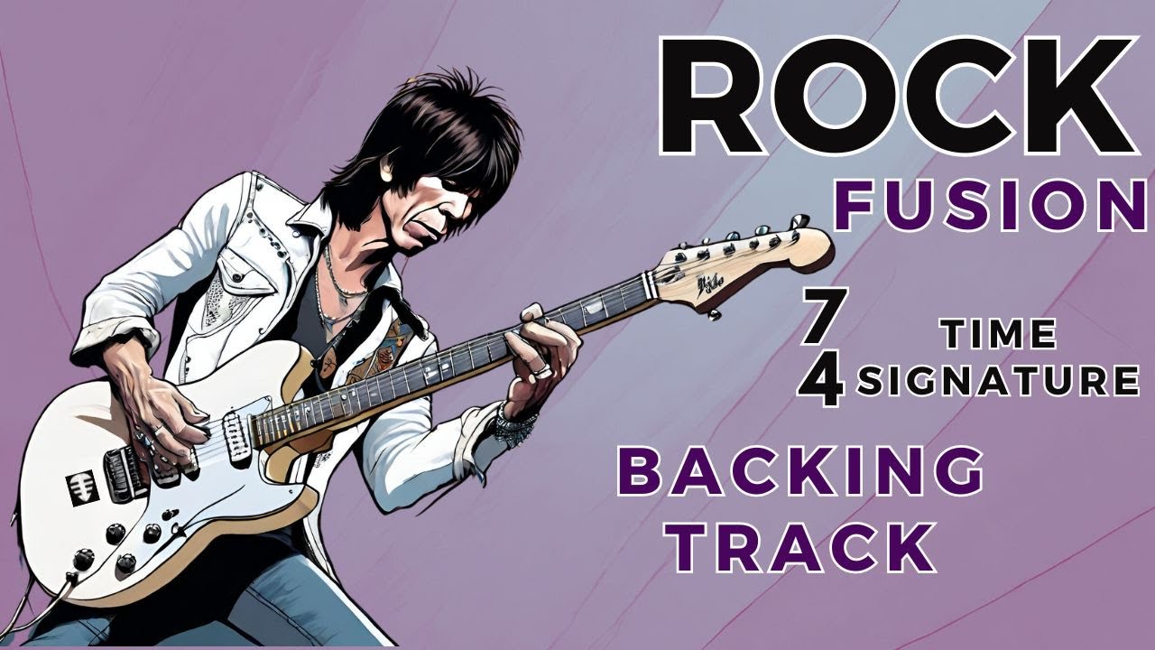 JEFF BECK's style ROCK FUSION 7/4 TIME BEAT backing track in E - YouTube