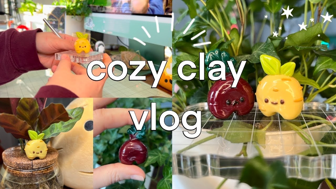 cozy clay vlog, making new designs, small business diaries. - YouTube
